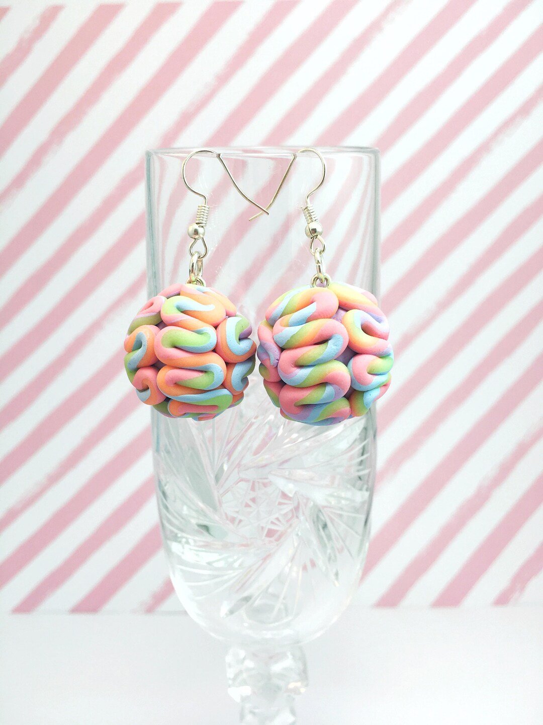 Glow in the Dark Brain Earrings - Brain Jewelry - Pastel Brains ...