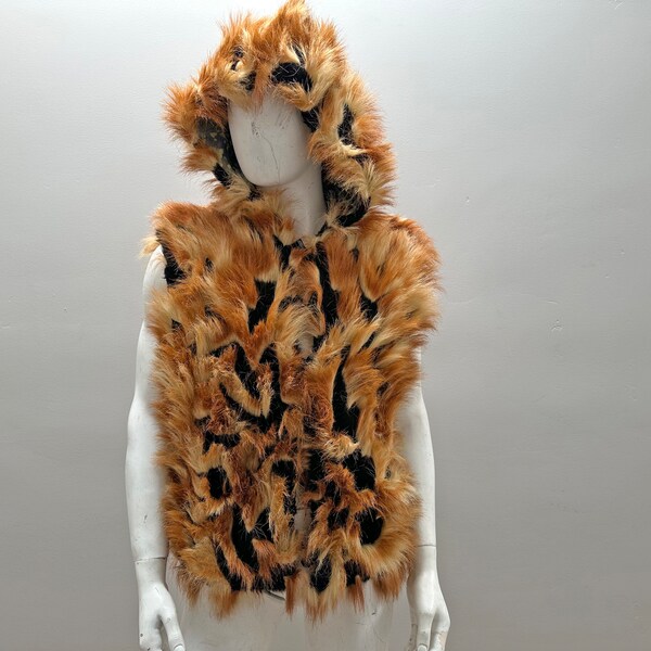 Black Fur Vest - Etsy