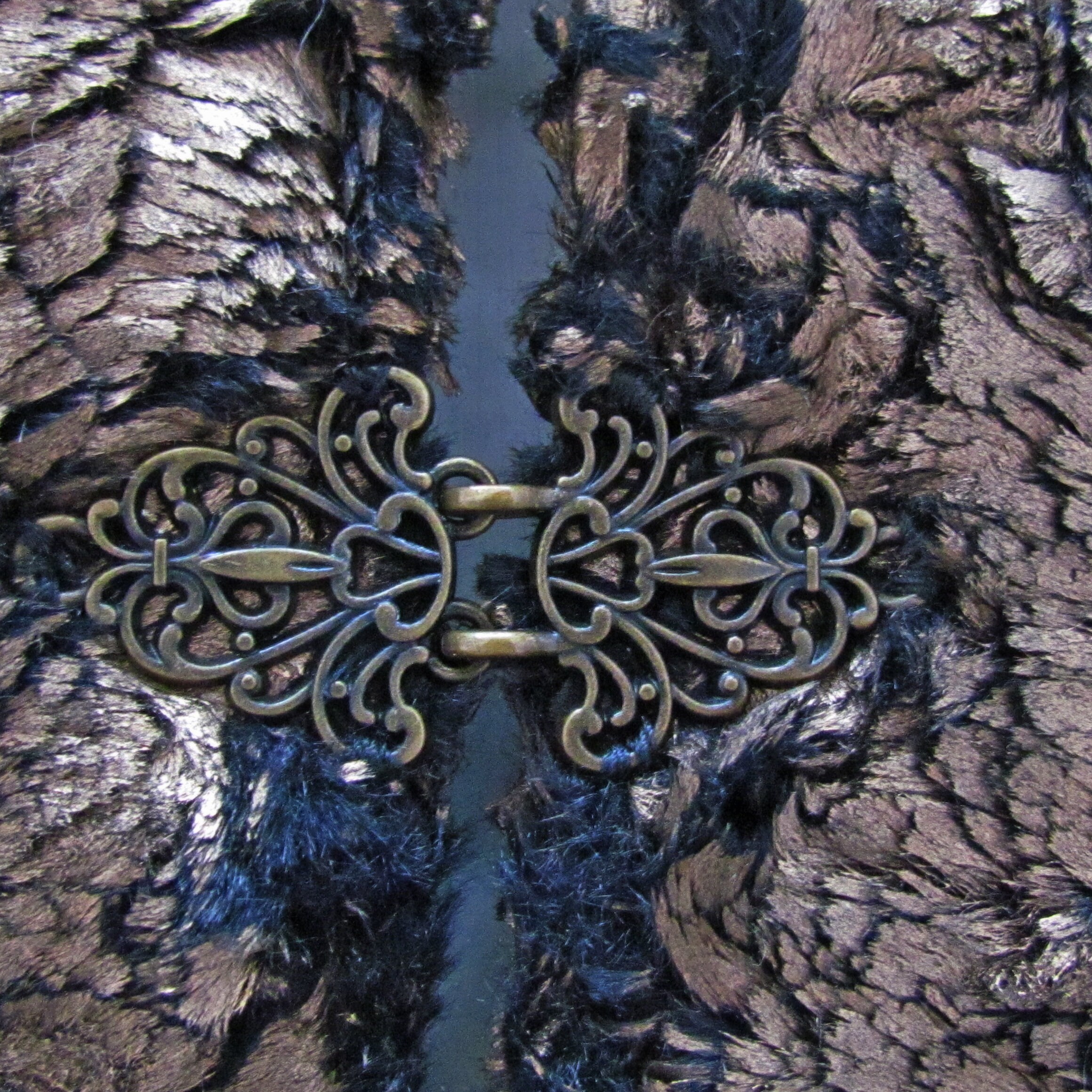 Medieval Style Long Doublet Vest Metallic Gold Minky Fur SIZE 42 Mens ...