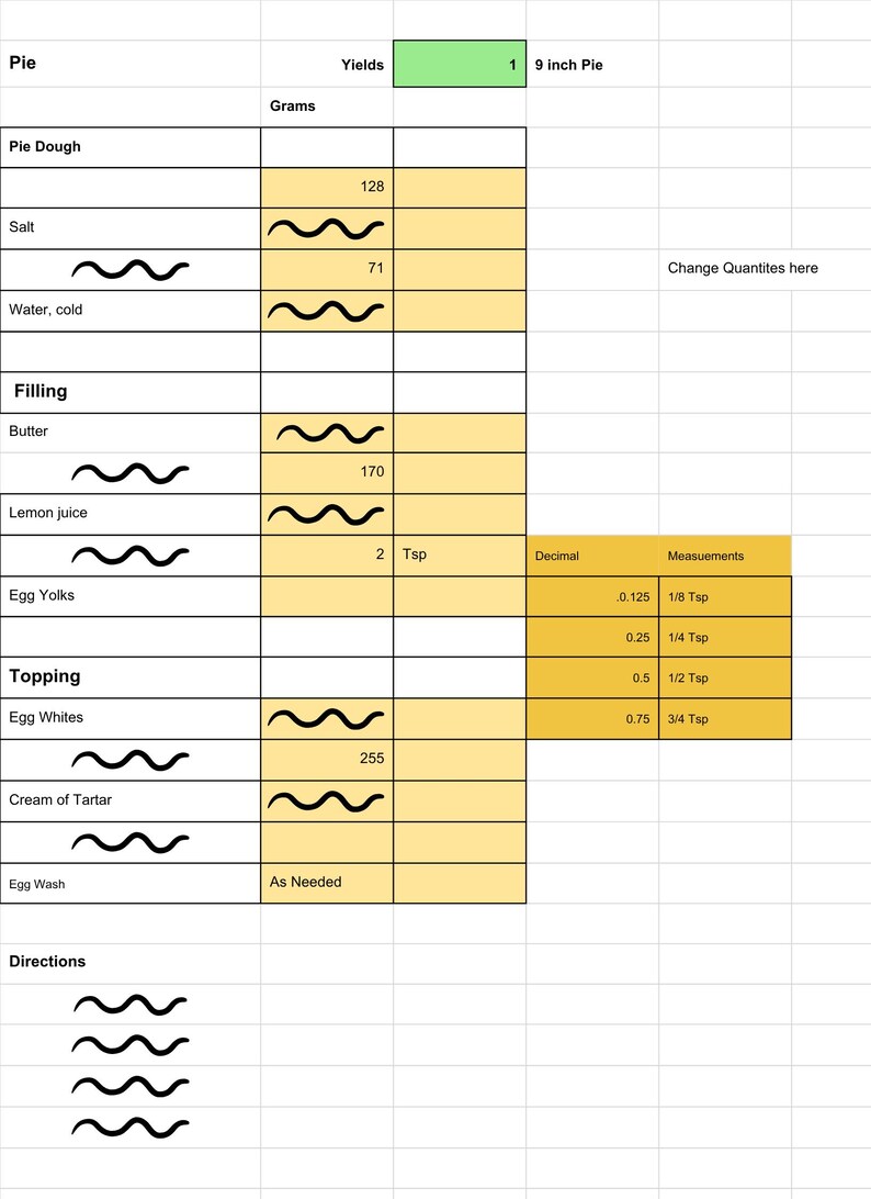 Key Lime Pie Recipe: Professional Pastry Chef Formula (excel ...