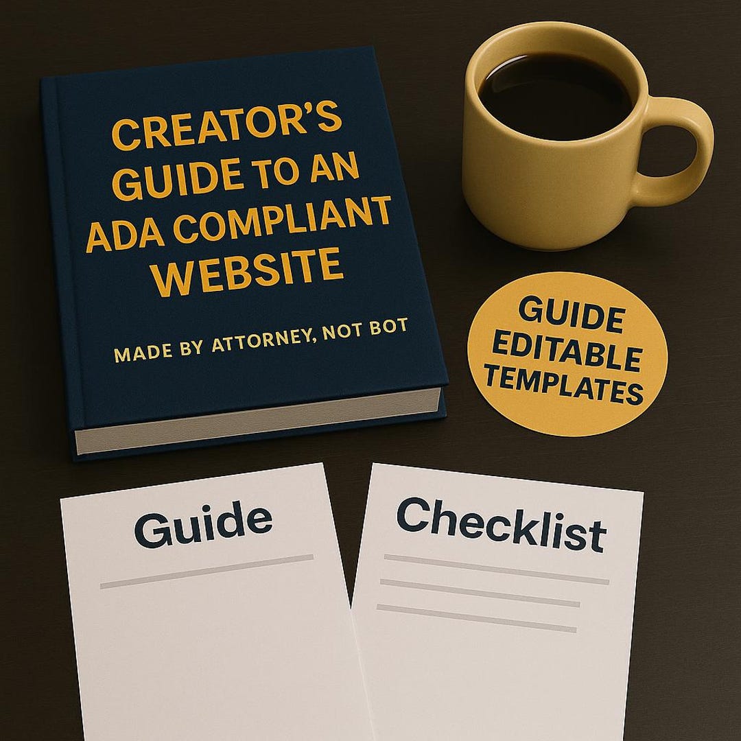 ADA Compliant Website Guide – Checklist & Editable Templates (instant ...