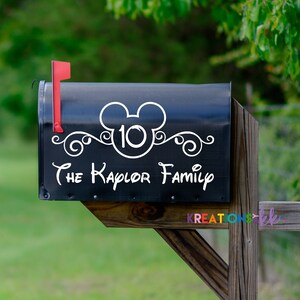 Mickey Mouse Personalized Mailbox Decal Custom - Etsy