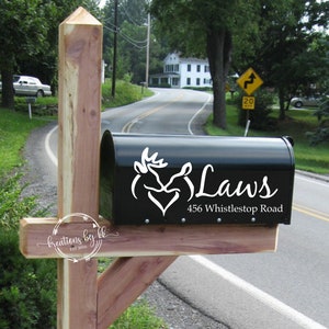Personalized Deer Mailbox Decal Custom Mailbox Mailbox Decoration KK4 ...