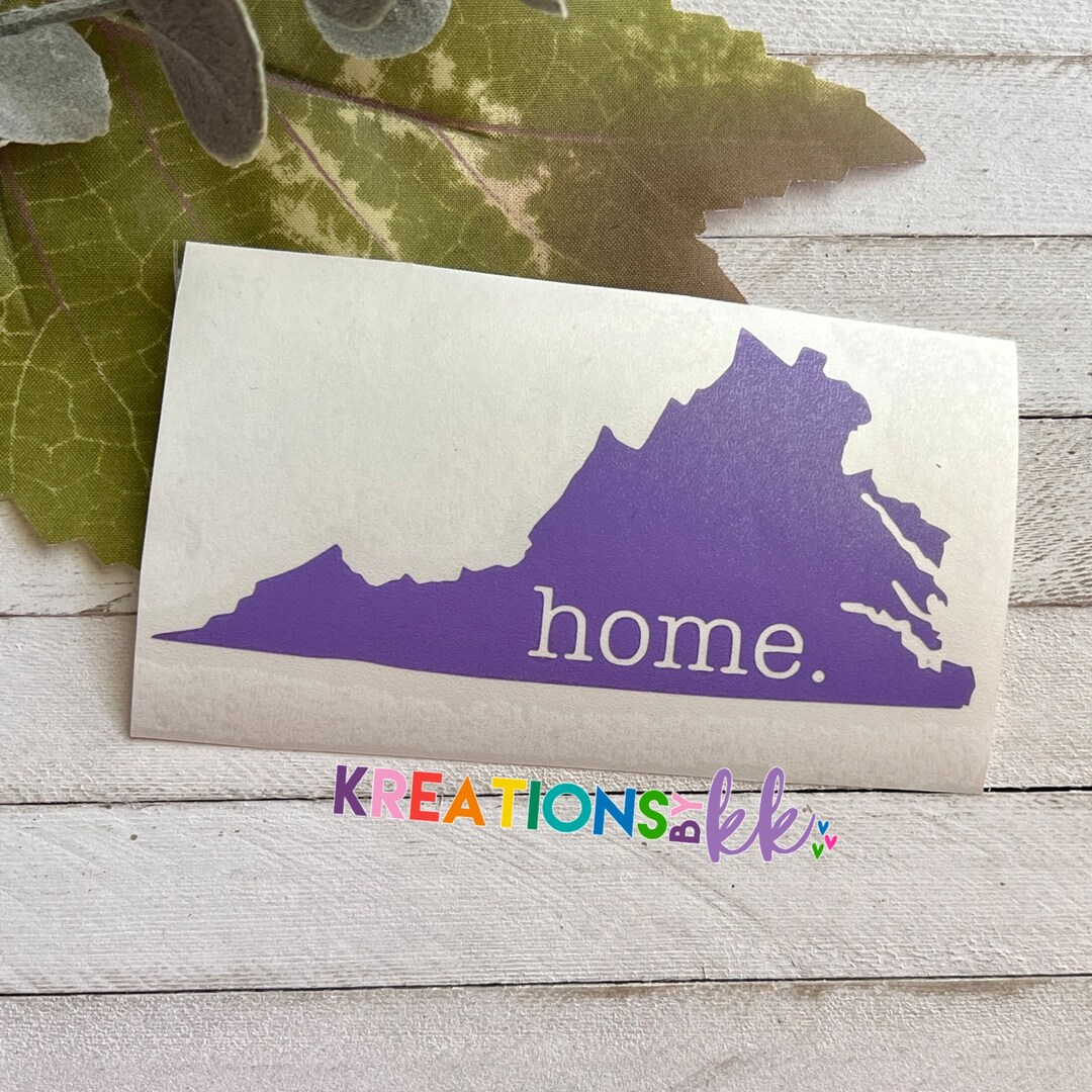 Home Sweet Virginia Vinyl Decal Car Decal Cup Decal - Etsy