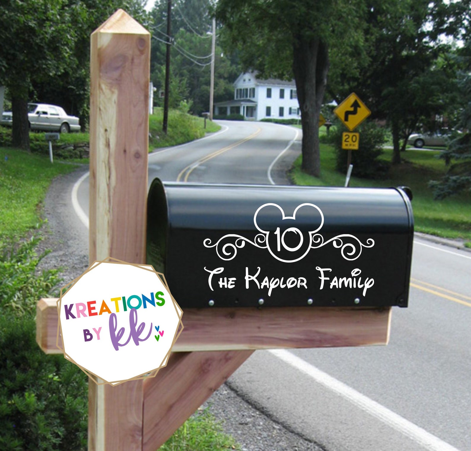 Mickey Mouse Personalized Mailbox Decal Custom | Etsy