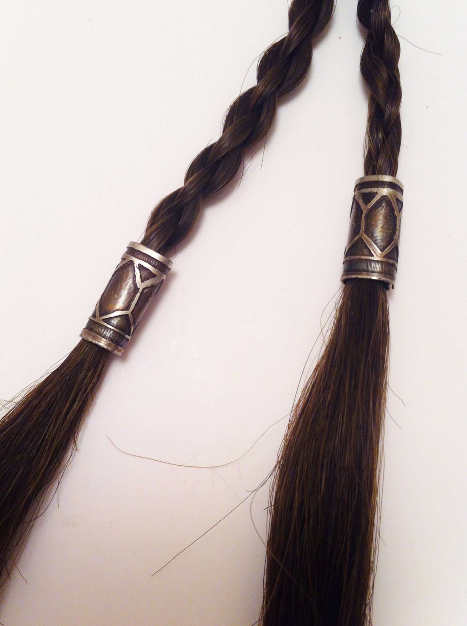 Majestic King Dwarven Braid Hair Bead Etched in Nickel Silver - Etsy