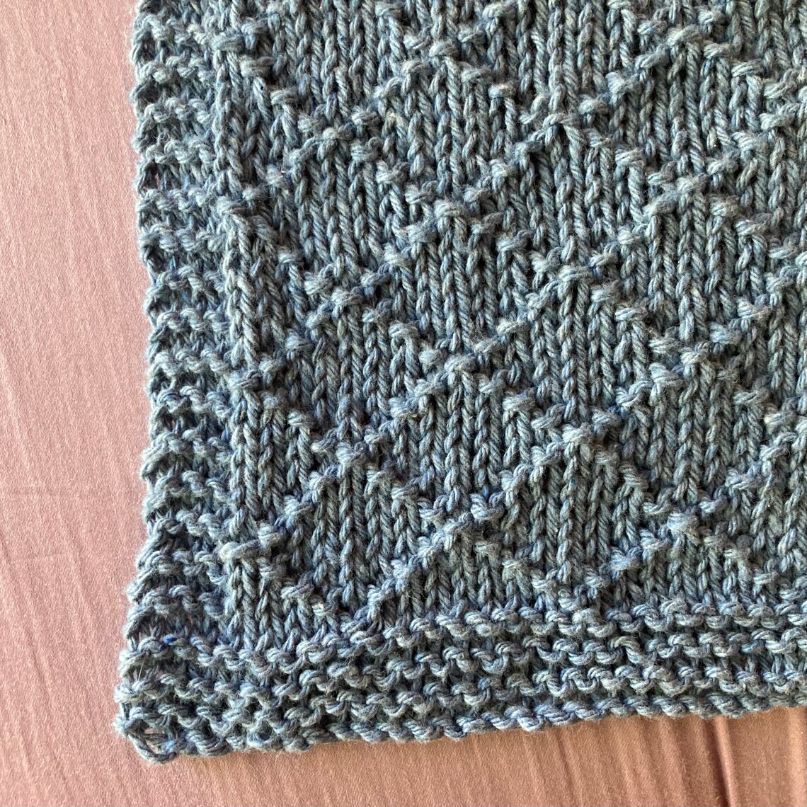Diamond of My Eye Knitted Knit Baby Blanket Pattern - Etsy