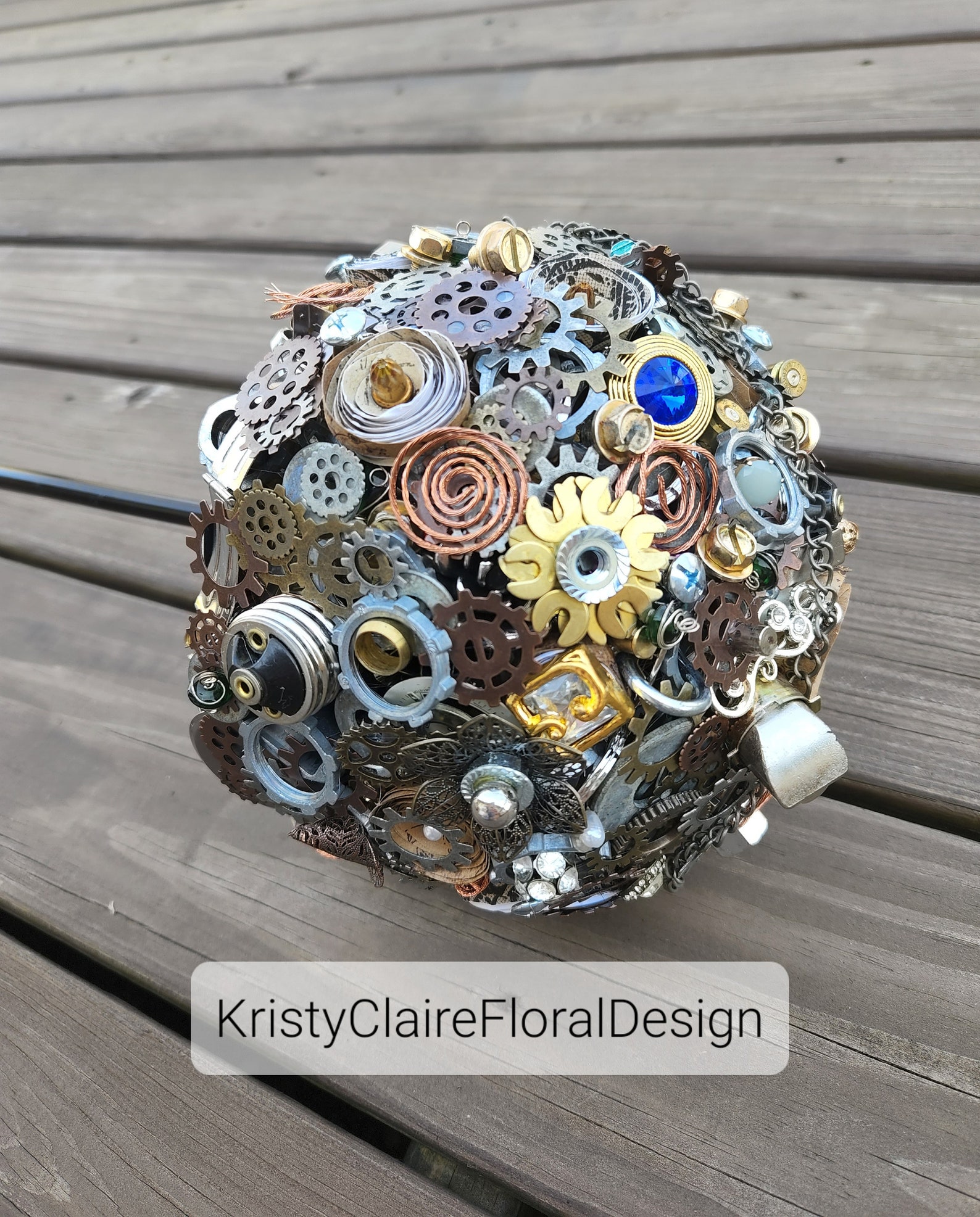 Recycled Bits & Pieces Bouquet Steampunk Metal Scepter | Etsy