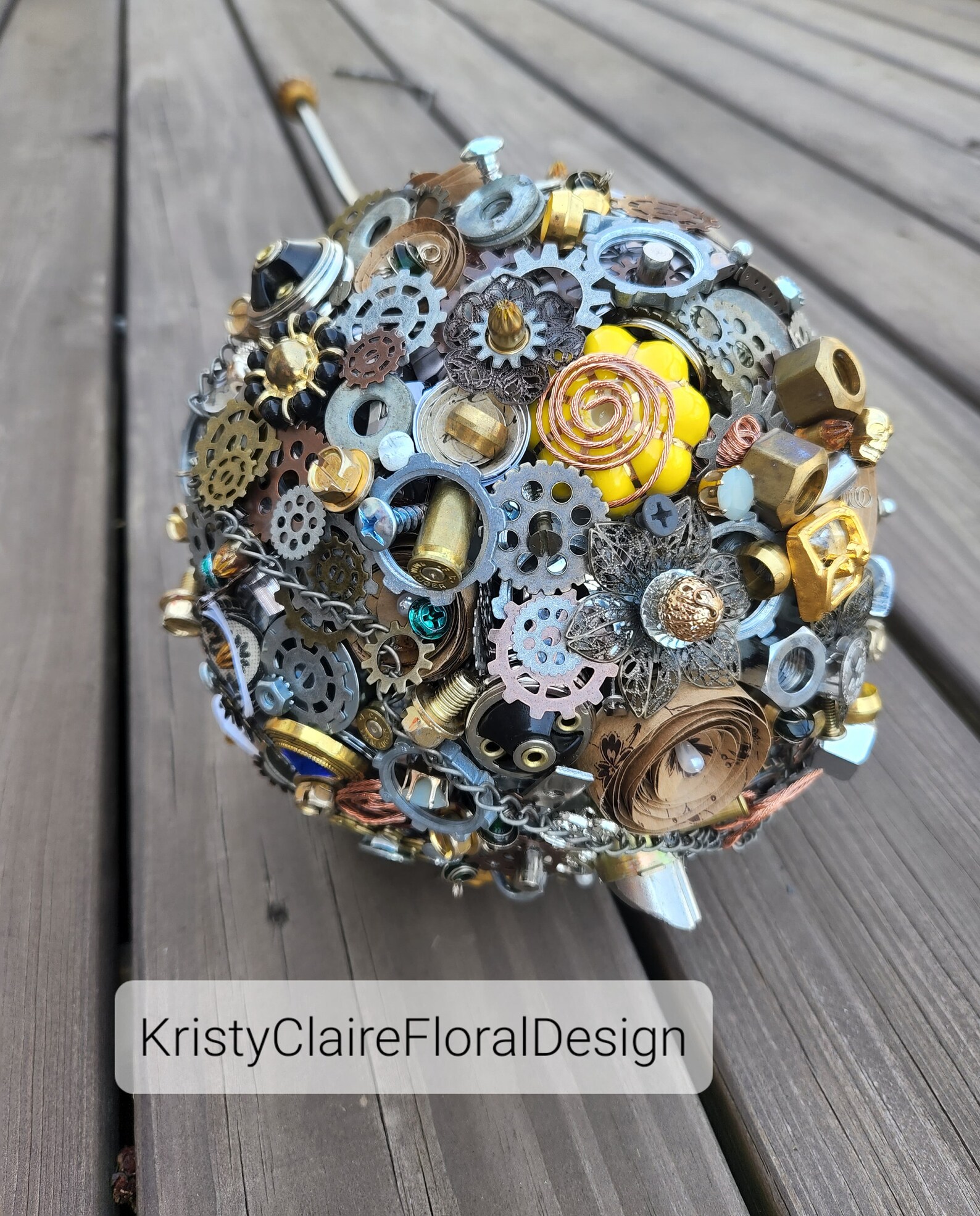 Recycled Bits & Pieces Bouquet, Steampunk, Metal, Scepter, Staff ...