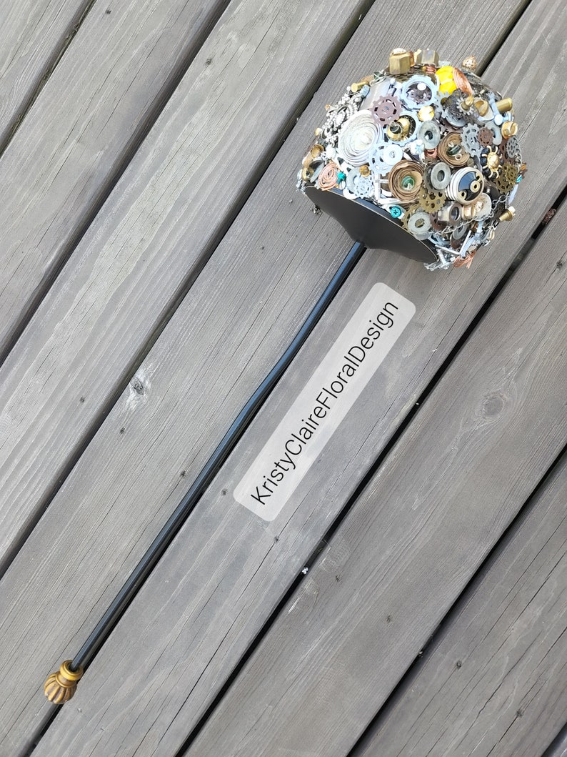 Recycled Bits & Pieces Bouquet Steampunk Metal Scepter | Etsy