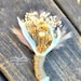 Antler Boutonniere With Dried Babysbreath, Daisy Buds, and Pampas Grass ...