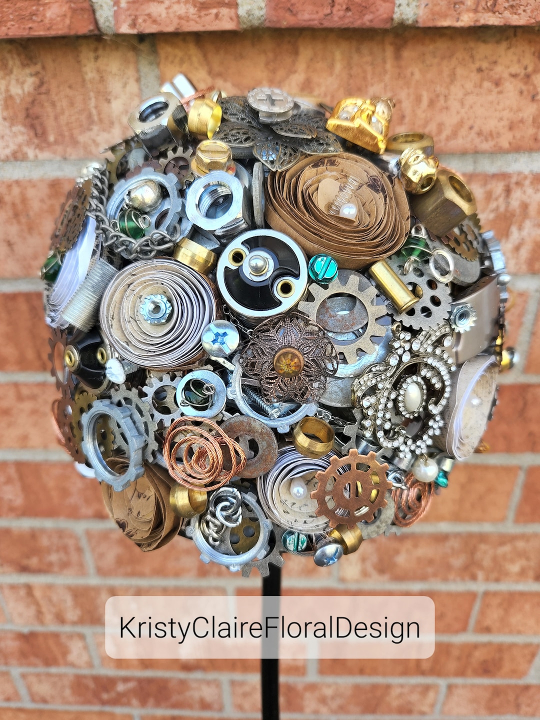 Recycled Bits & Pieces Bouquet, Steampunk, Metal, Scepter, Staff ...