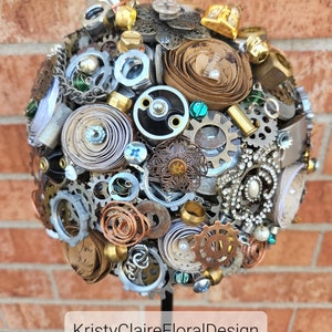 Recycled Bits & Pieces Bouquet, Steampunk, Metal, Scepter, Staff ...