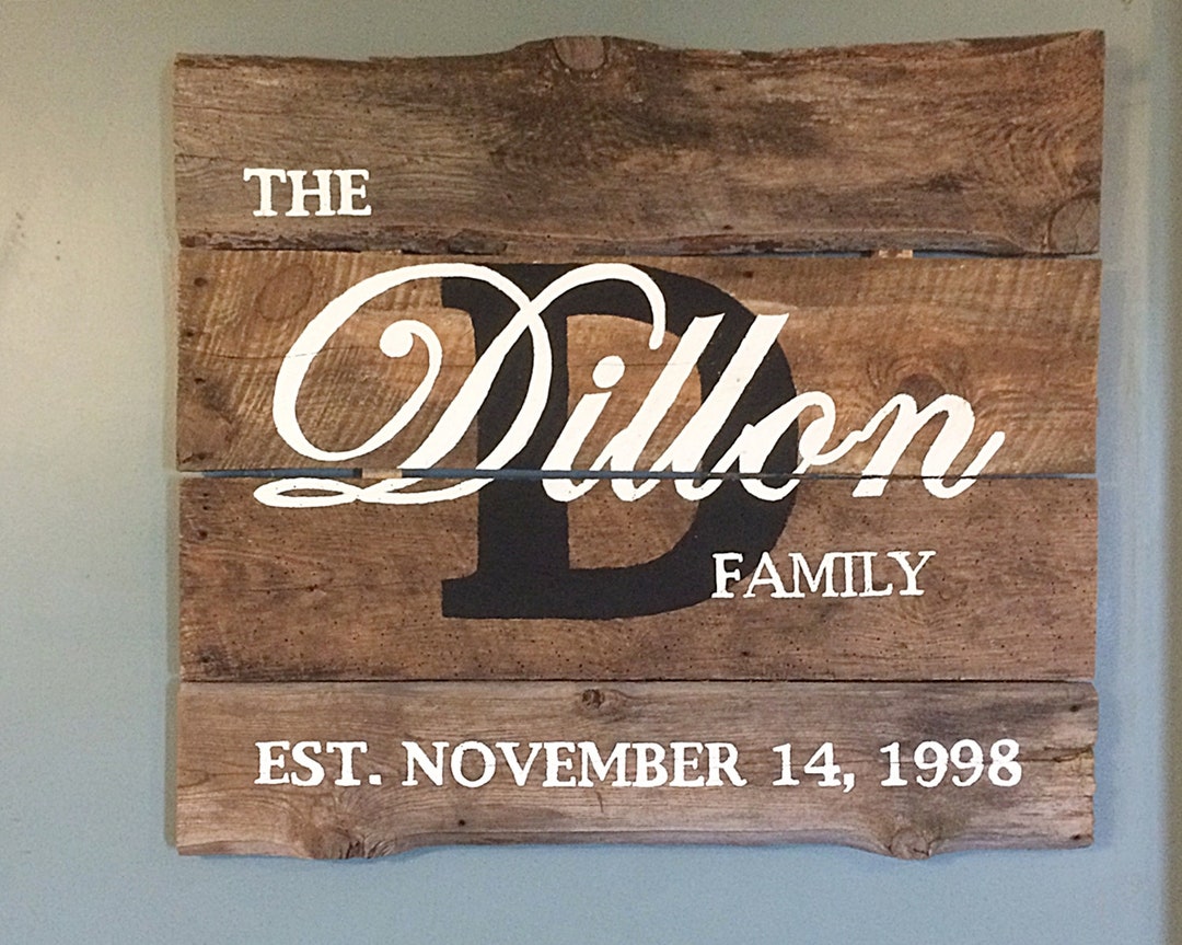 Custom Wood Signs, Hand Painted Wall Sign, Personalized Wood Sign, Barn ...