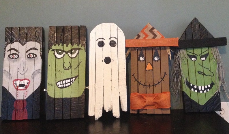 Halloween Decoration, Wooden Halloween Signs, Wood Vampire, Wood Witch ...