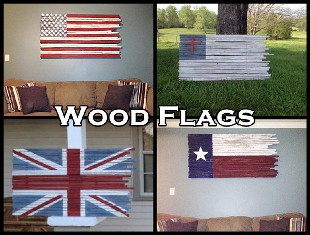 Wood Flag, Wooden Flag, Farmhouse Wall Deco, Reclaimed Wood Flag ...