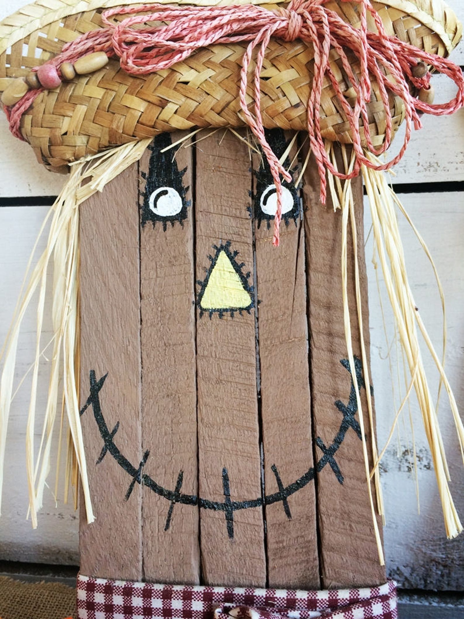 Wooden Scarecrow Halloween Decoration Rustic Halloween - Etsy
