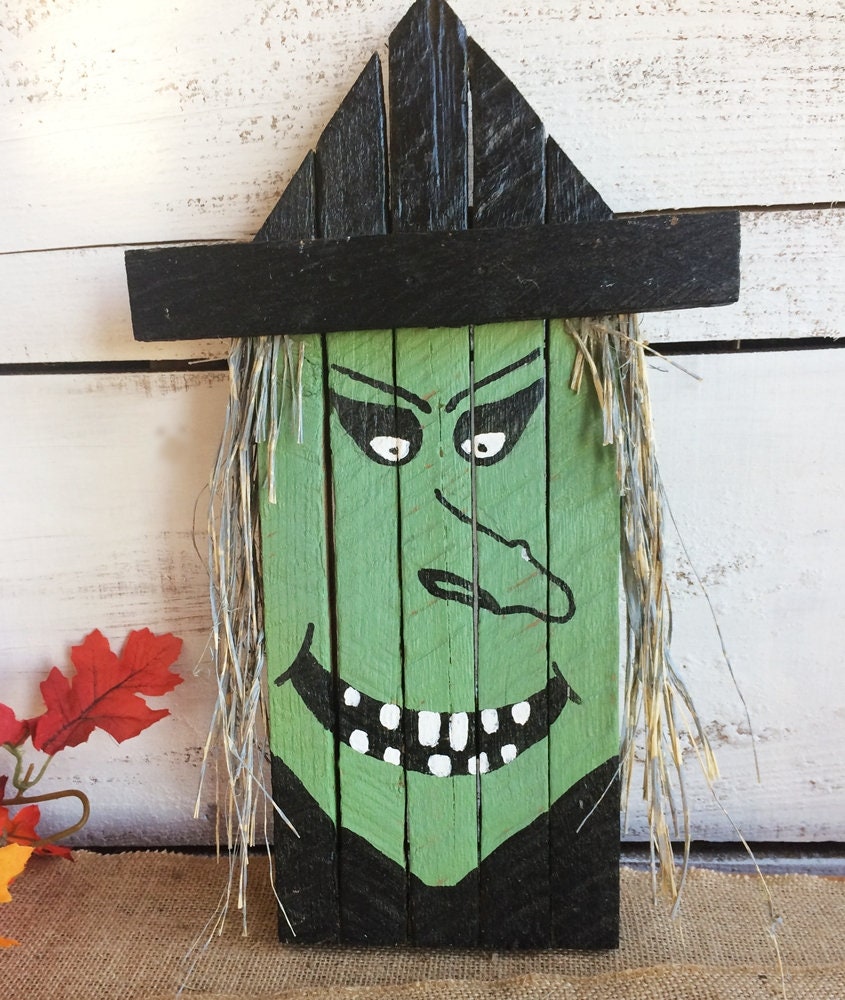 Halloween Decoration, Wooden Halloween Signs, Wood Vampire, Wood Witch ...