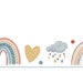 Boho Neutral Rainbows Name Strip Desk Name Tag Strip - Etsy