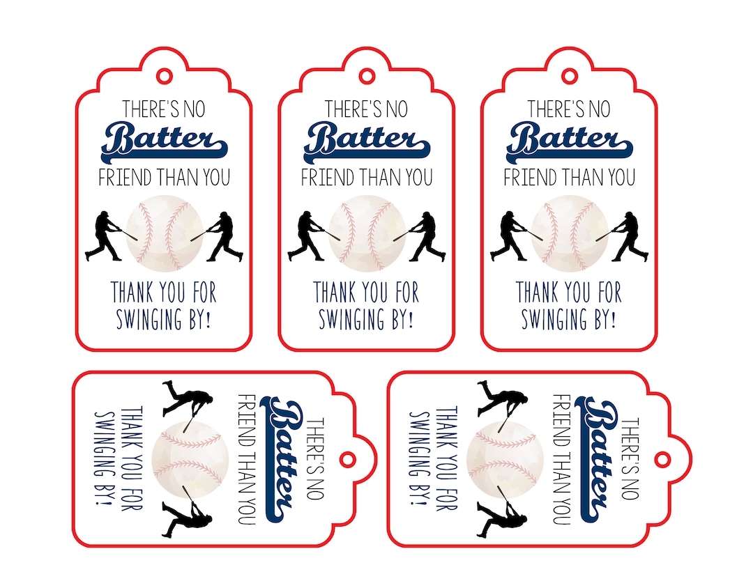 Baseball Thank You Tags Printable - Instant Download - Baseball ...