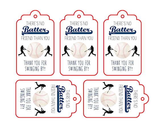 Baseball Thank You Tags Printable Instant Download - Etsy