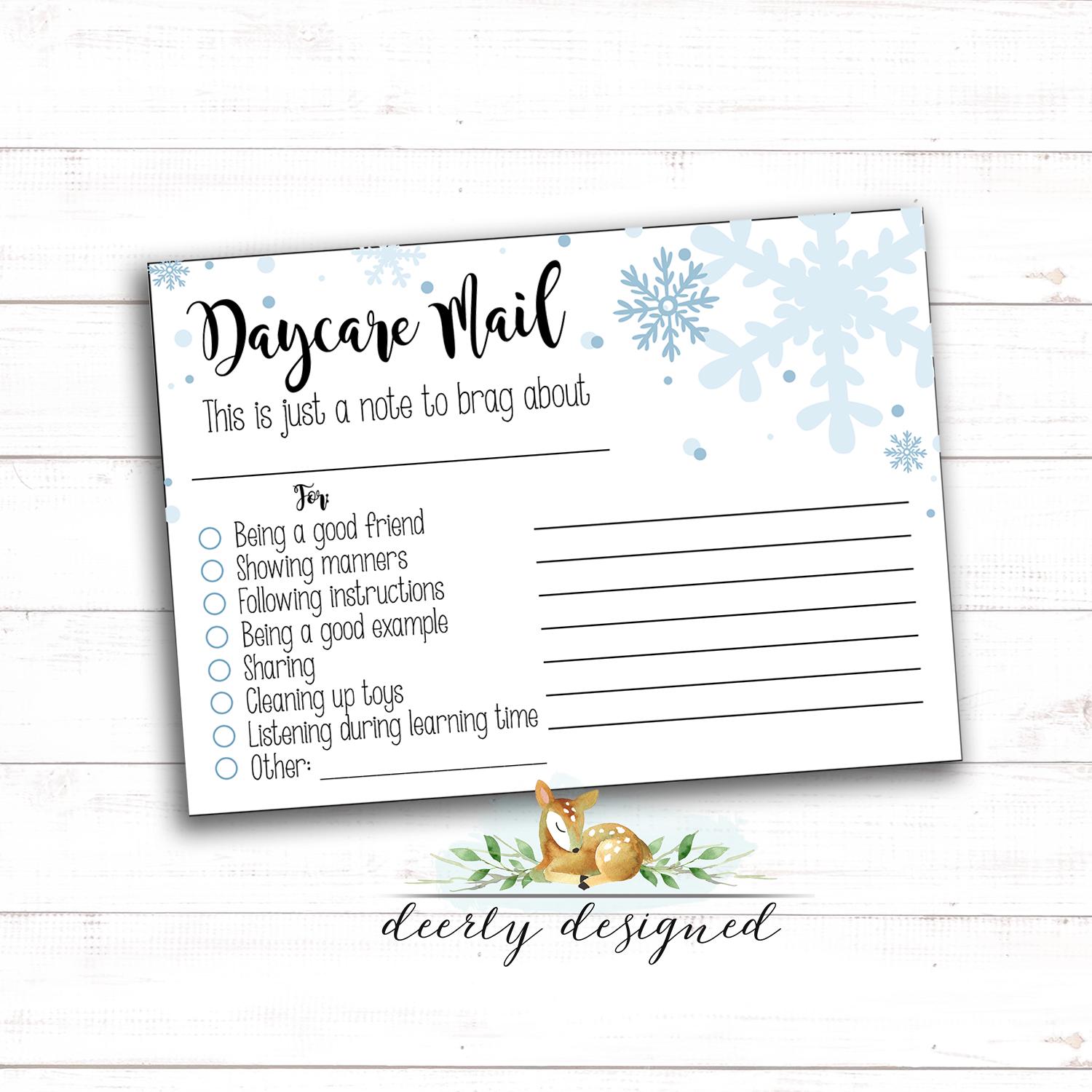 Boho Rainbow Daycare Mail - Day-care - Note From Daycare Teacher ...