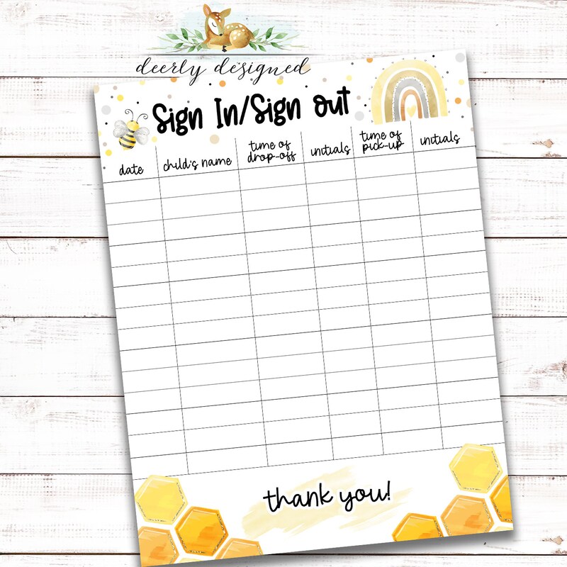 Sign in Sheet - Etsy