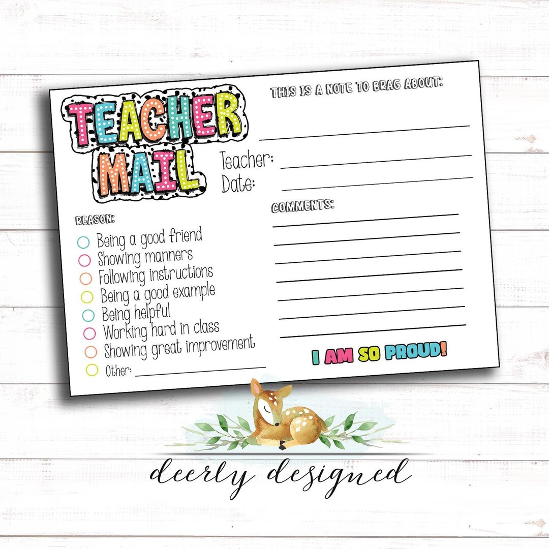 Teacher Mail Neon Bright Colorful Happy Hues - Vintage Bright Polka Dot ...