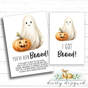 Cute Booed Basket Sign - You've Been Booed - Halloween Gift - Gift ...