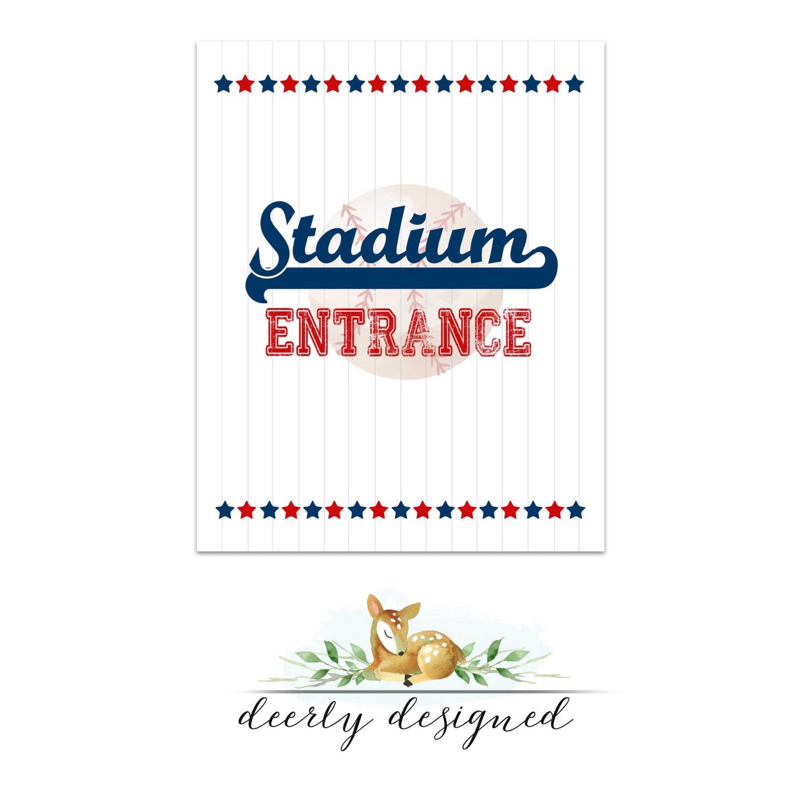 Baseball 8x10 Autograph Sign Printable Stadium Entrance Sign | Etsy