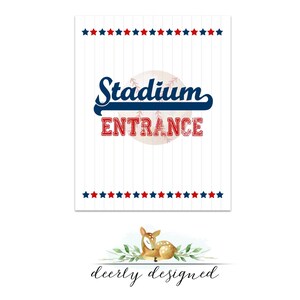 Baseball 8x10 Autograph Sign Printable - Stadium Entrance Sign ...