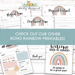 Boho Rainbow Teacher Feedback Card - Teacher Positive Affirmation ...