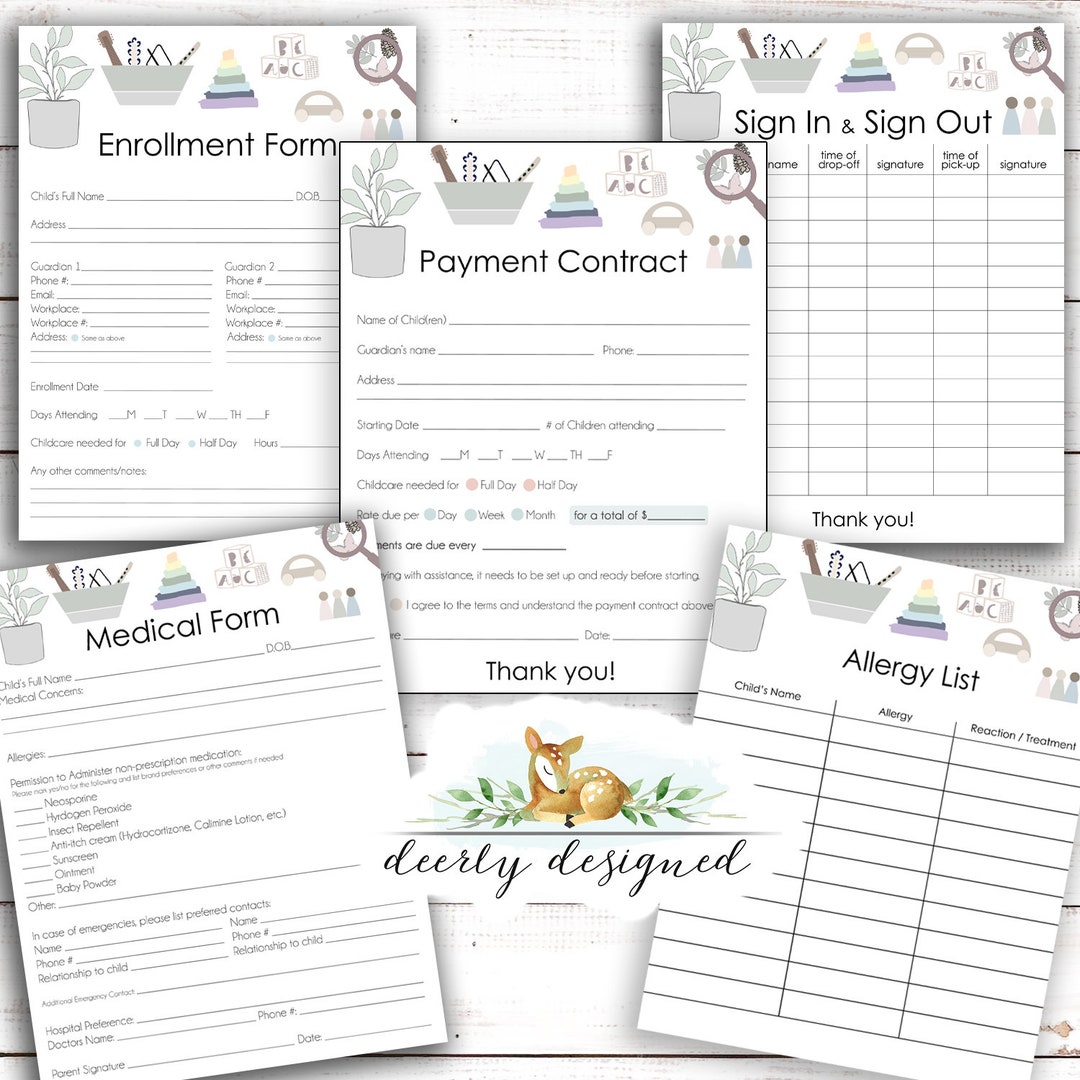 BUNDLE! Enrollment Back to School Forms - Montessori - Daycare ...