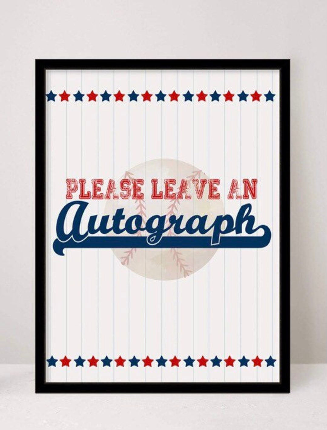 Baseball 8x10 Autograph Sign Printable - Stadium Entrance Sign ...