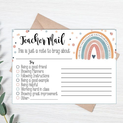 Farmhouse Boho Teacher Mail Note From the Teacher Teacher - Etsy