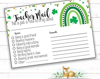 Teacher Mail Note From the Teacher Teacher Report Good Report From ...