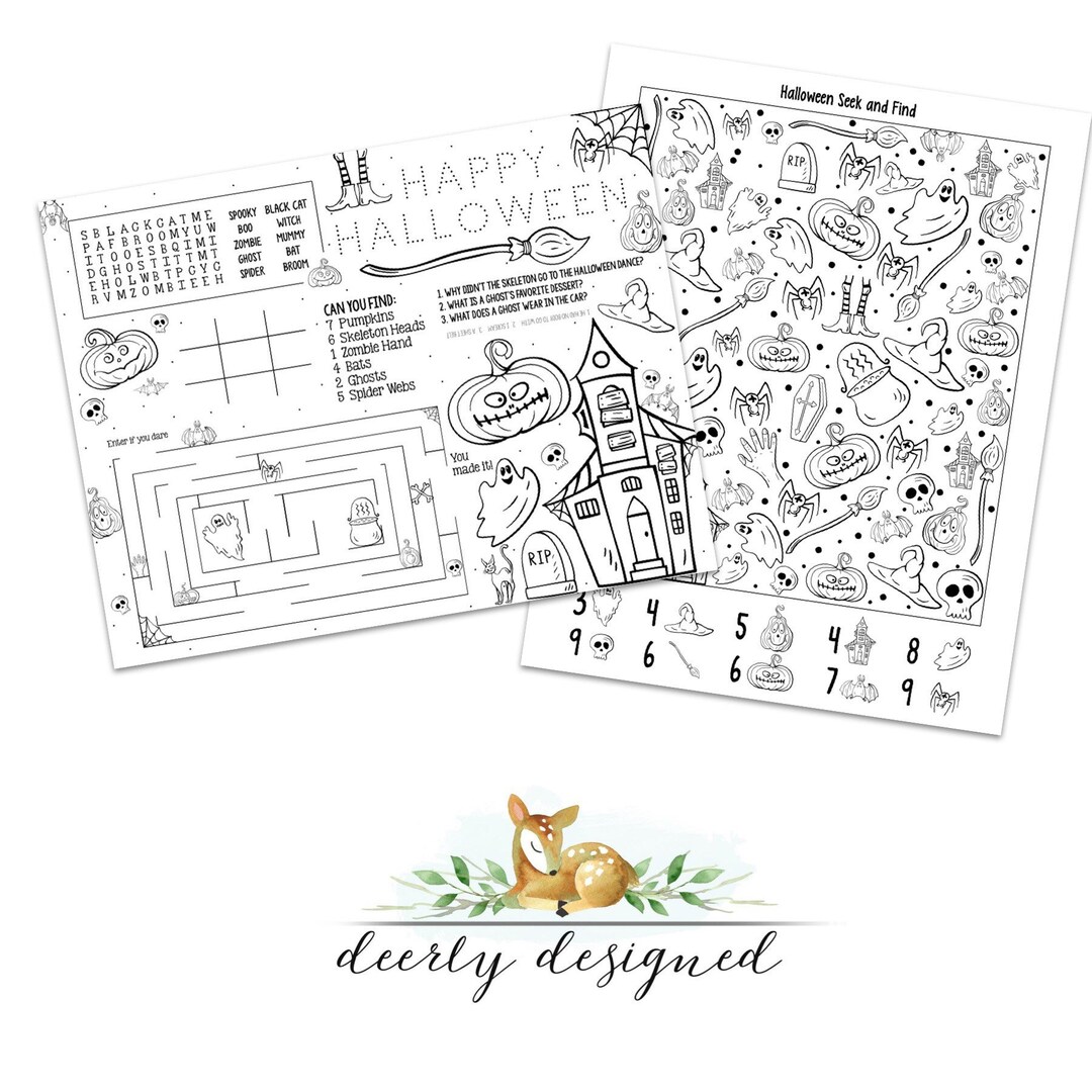 Halloween Activity Pages for Kids - Booed Treat Basket - Halloween ...