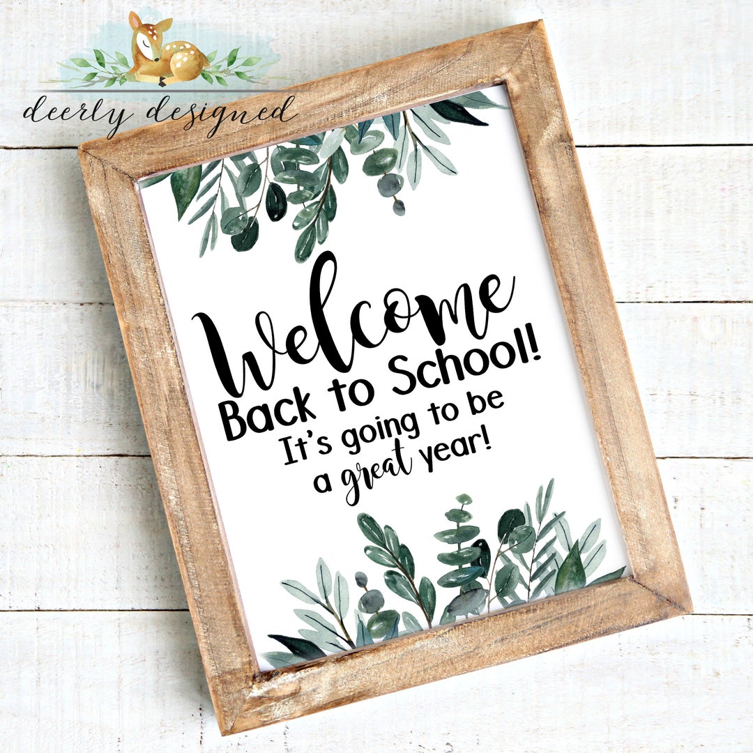 Welcome Back to School Sign - Farmhouse Bulletin Board - Boho Classroom ...