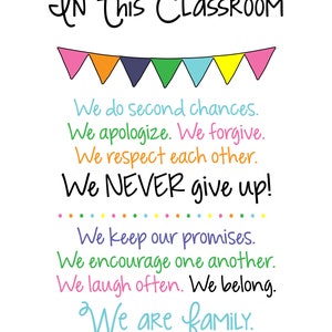 Classroom Quote - Teacher's Sign - Classroom Printable Digital Download ...