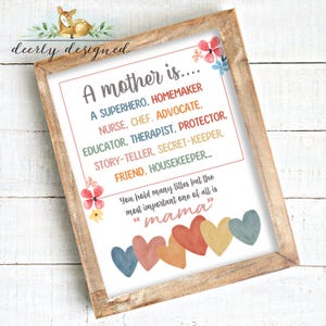Boho Rainbow Mother's Day Decor - Table Sign -8x10 to Frame - Mother's ...