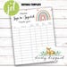 Boho Rainbow Allergy List Form Daycare Printable Daycare Office Sheet ...