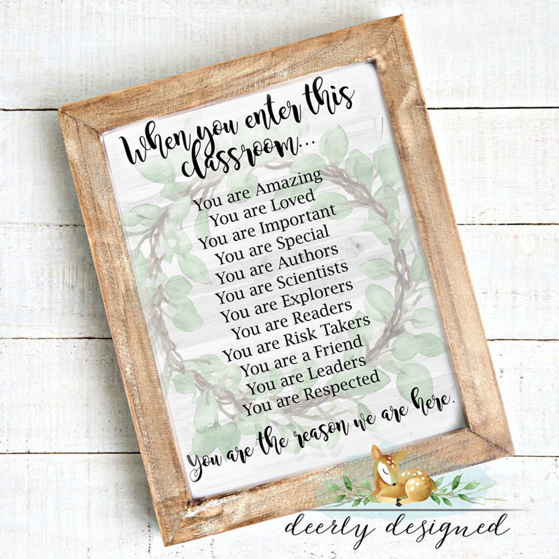 Farmhouse Rustic Classroom Motivational Quote for Teachers or - Etsy
