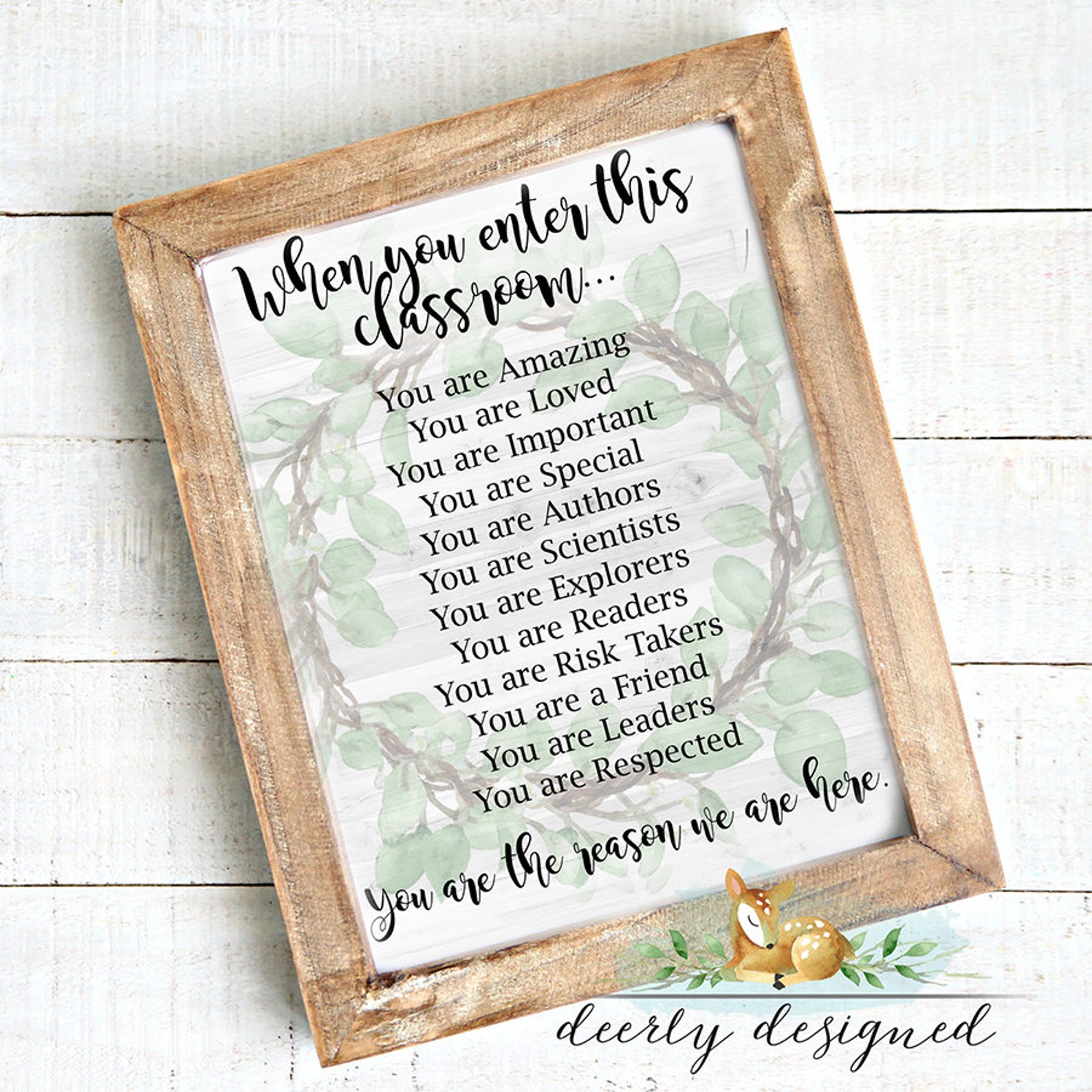 Farmhouse Rustic Classroom Motivational Quote for Teachers or - Etsy