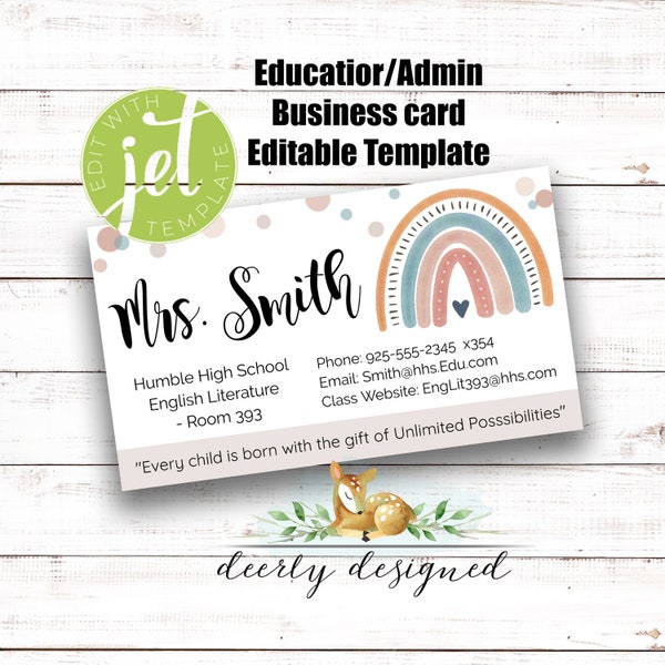 2 EDITABLE Teacher Contact Card Templates Back to School Crayon ...