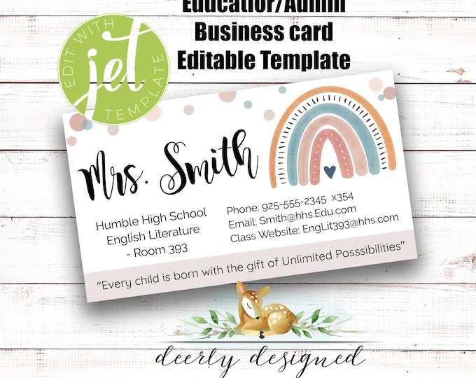 2 EDITABLE Teacher Contact Card Templates; Back to School Crayon ...