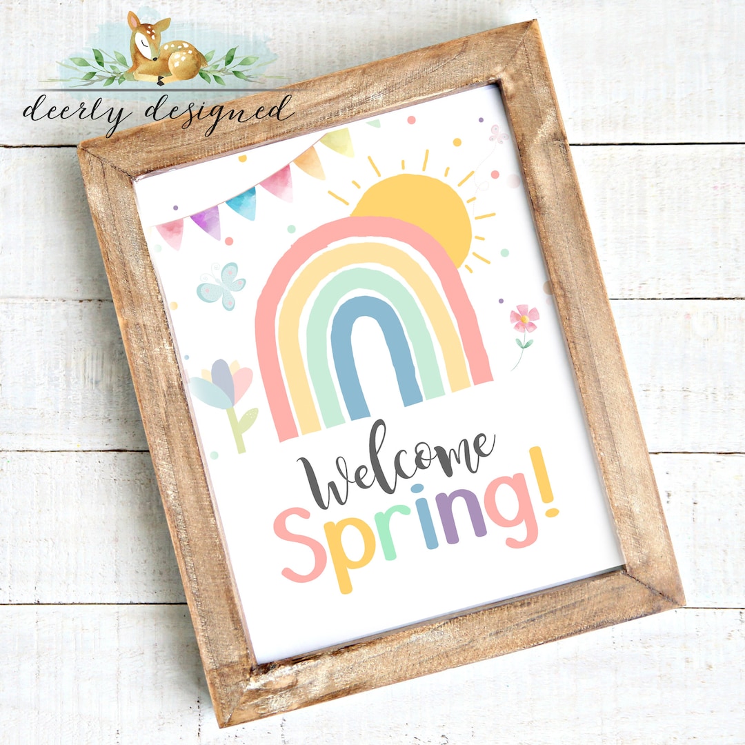 Welcome Spring Printable Sign - Spring Classroom Sign - Spring Decor ...