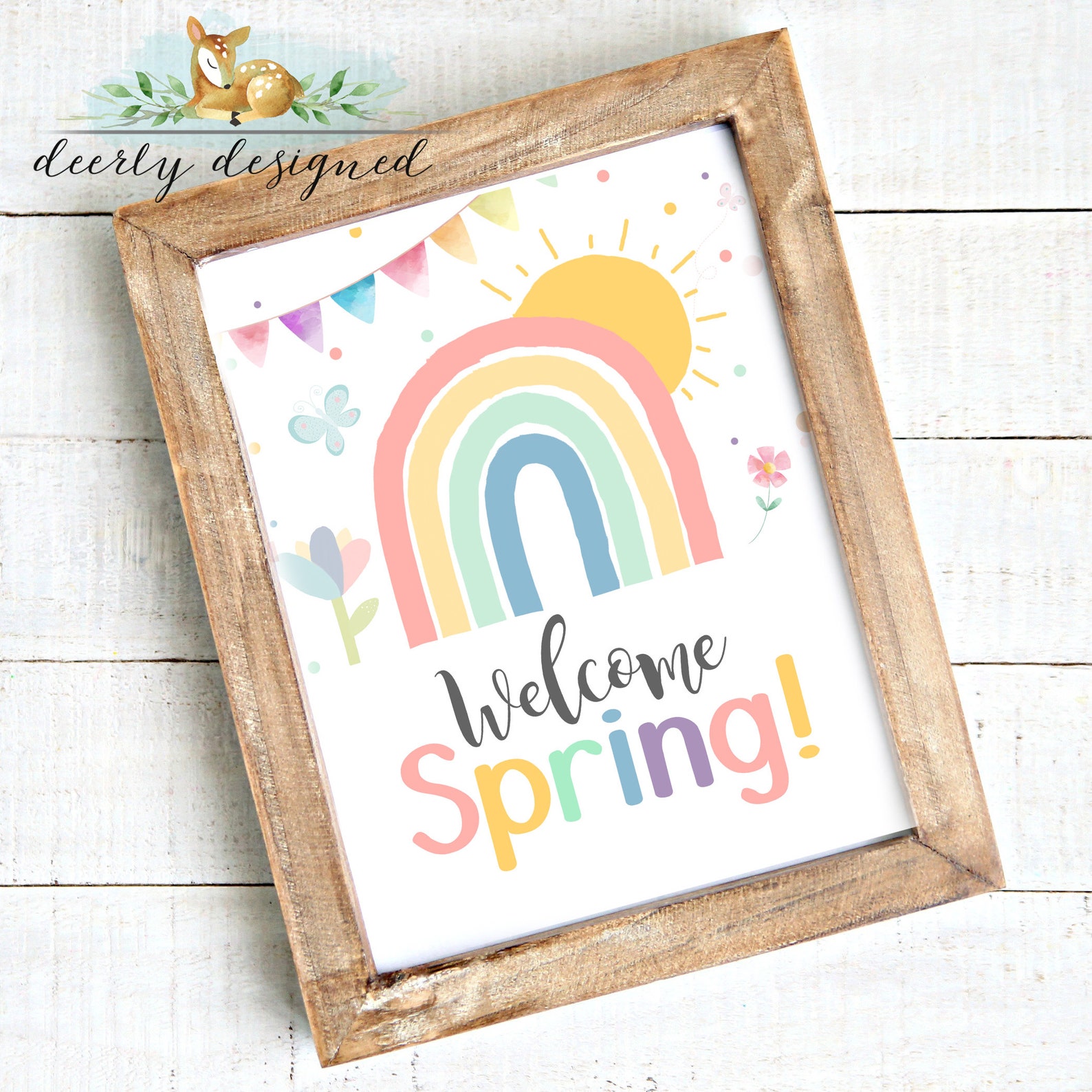 Welcome Spring Printable Sign Spring Classroom Sign Spring - Etsy