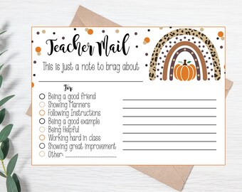 Valentine Teacher Mail - Praise Note From the Teacher - Teacher Report ...