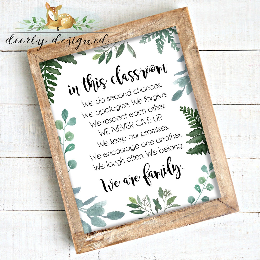 Boho Rainbow Classroom Decor Motivational Sign - Classroom Bulletin ...