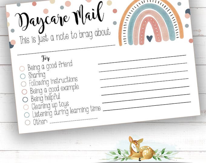 EDITABLE Daycare Daily Report Template - Headstart - Preschool ...